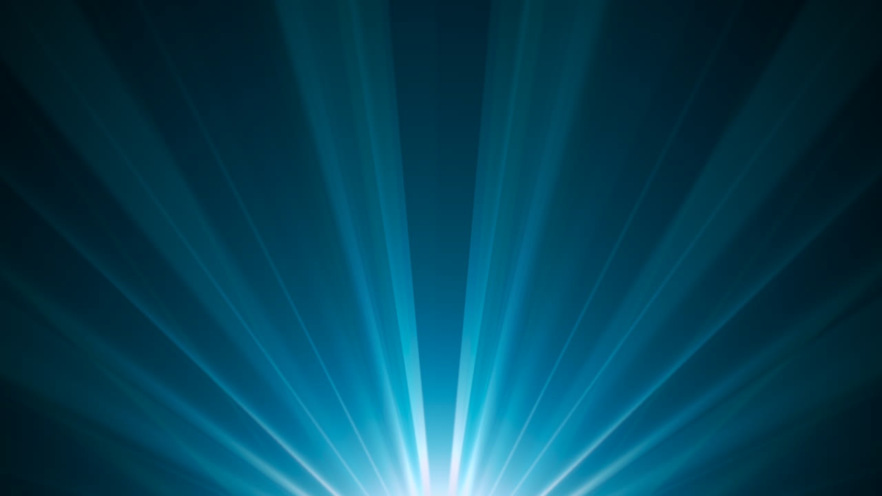 Premium stock video - Bright blue rays on deep sky
