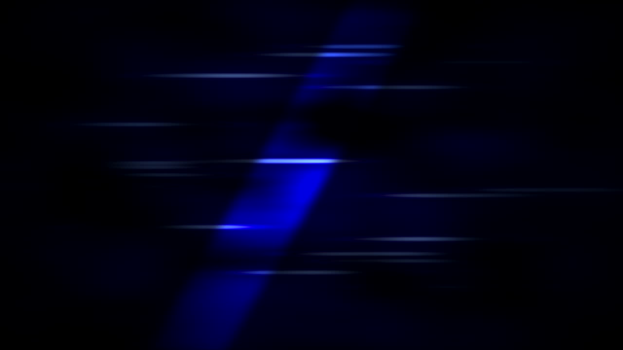 Premium stock video - Neon blue lines on dark space