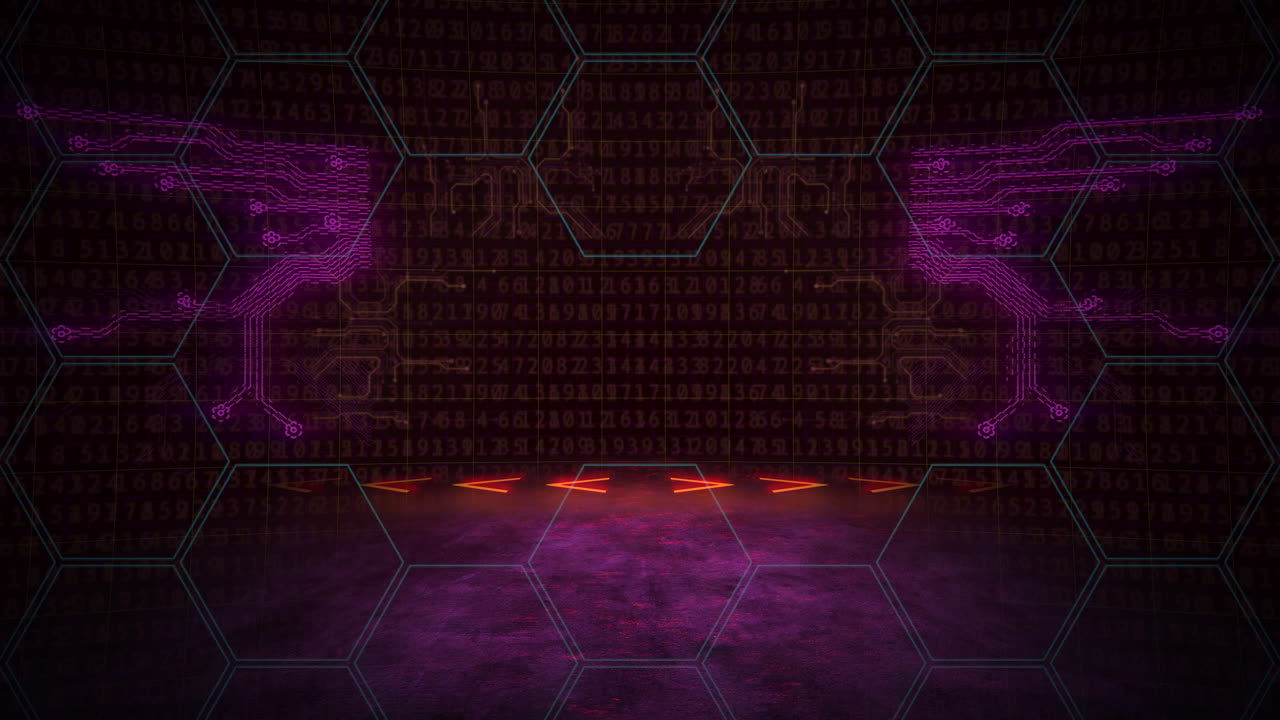 Premium stock video - Computer digital screen with numbers and text