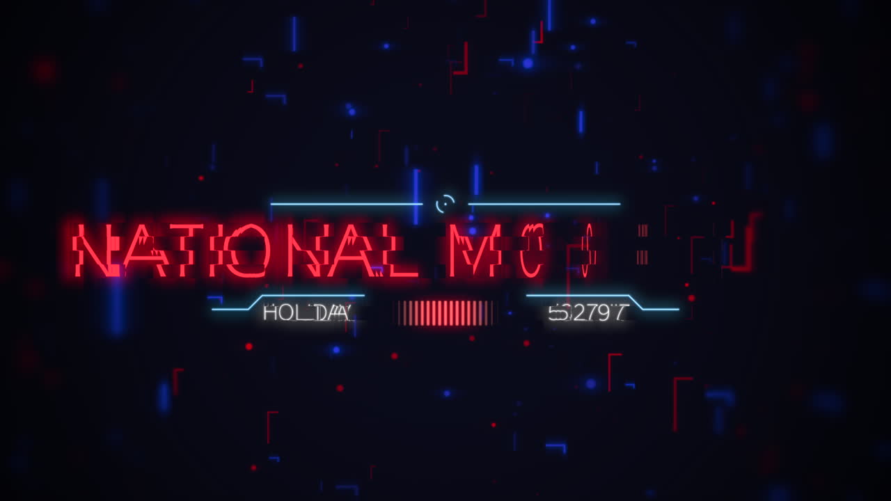 Premium stock video - National moon day on digital computer screen with ...