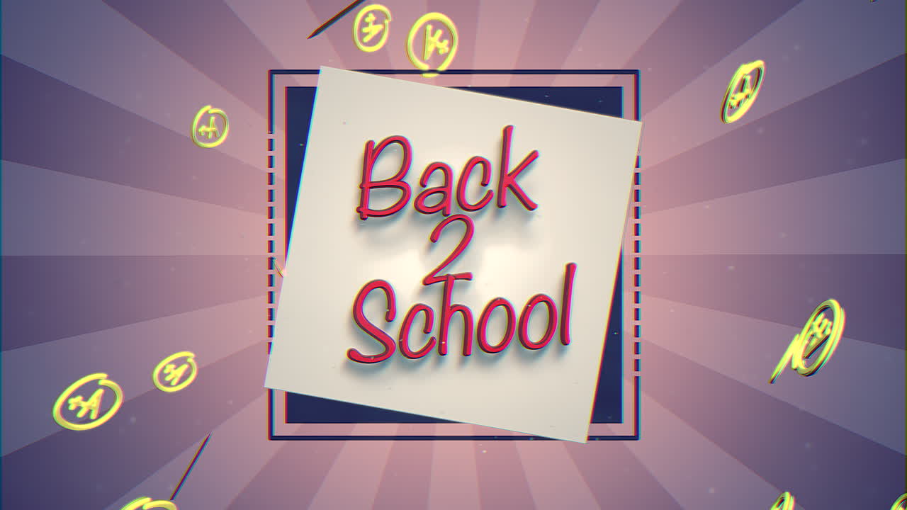 Premium stock video - Back 2 school with school elements
