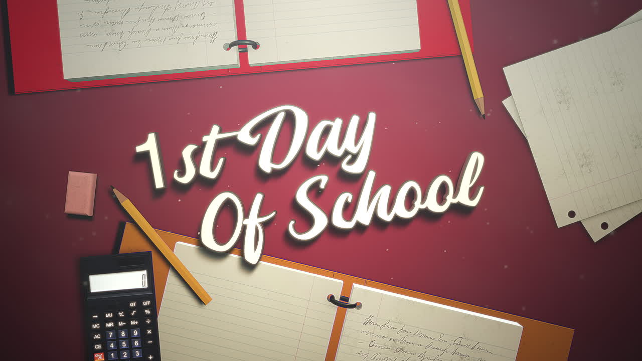 Premium stock video - 1st day of school with pencils and paper note on ...